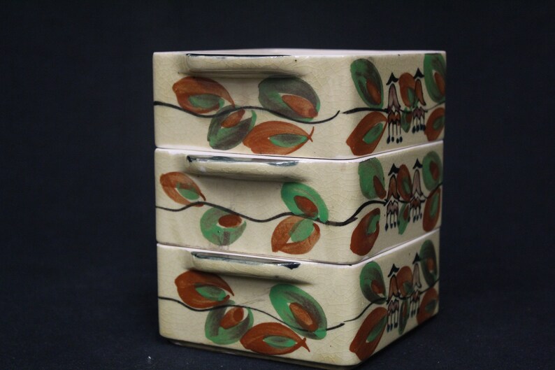 Vintage Japan Bento Ceramic Stacking Set of Three Boxes No Lid | Etsy