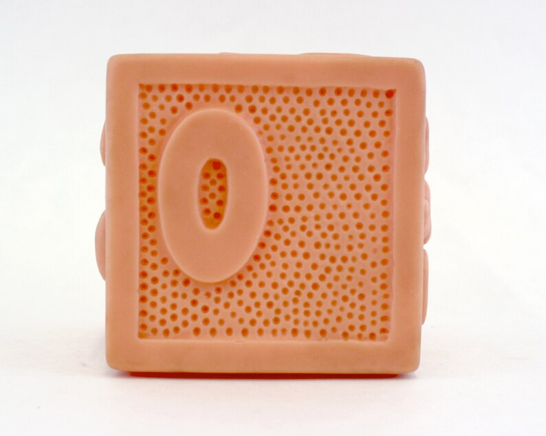 Vintage Pink Squeaky Rubber Cube Toy E6210 - Etsy