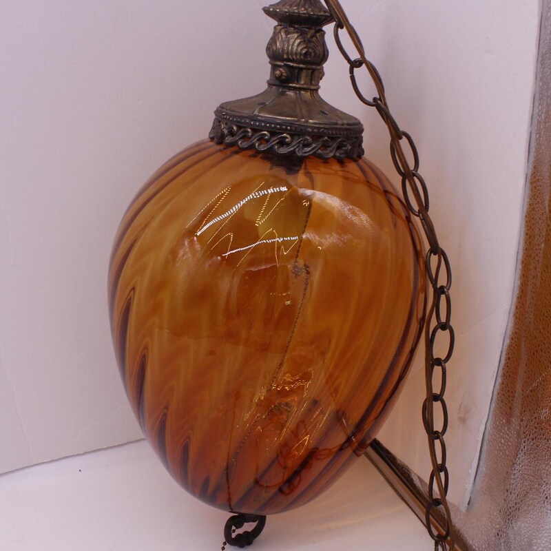 Amber Glass Lamp - Etsy