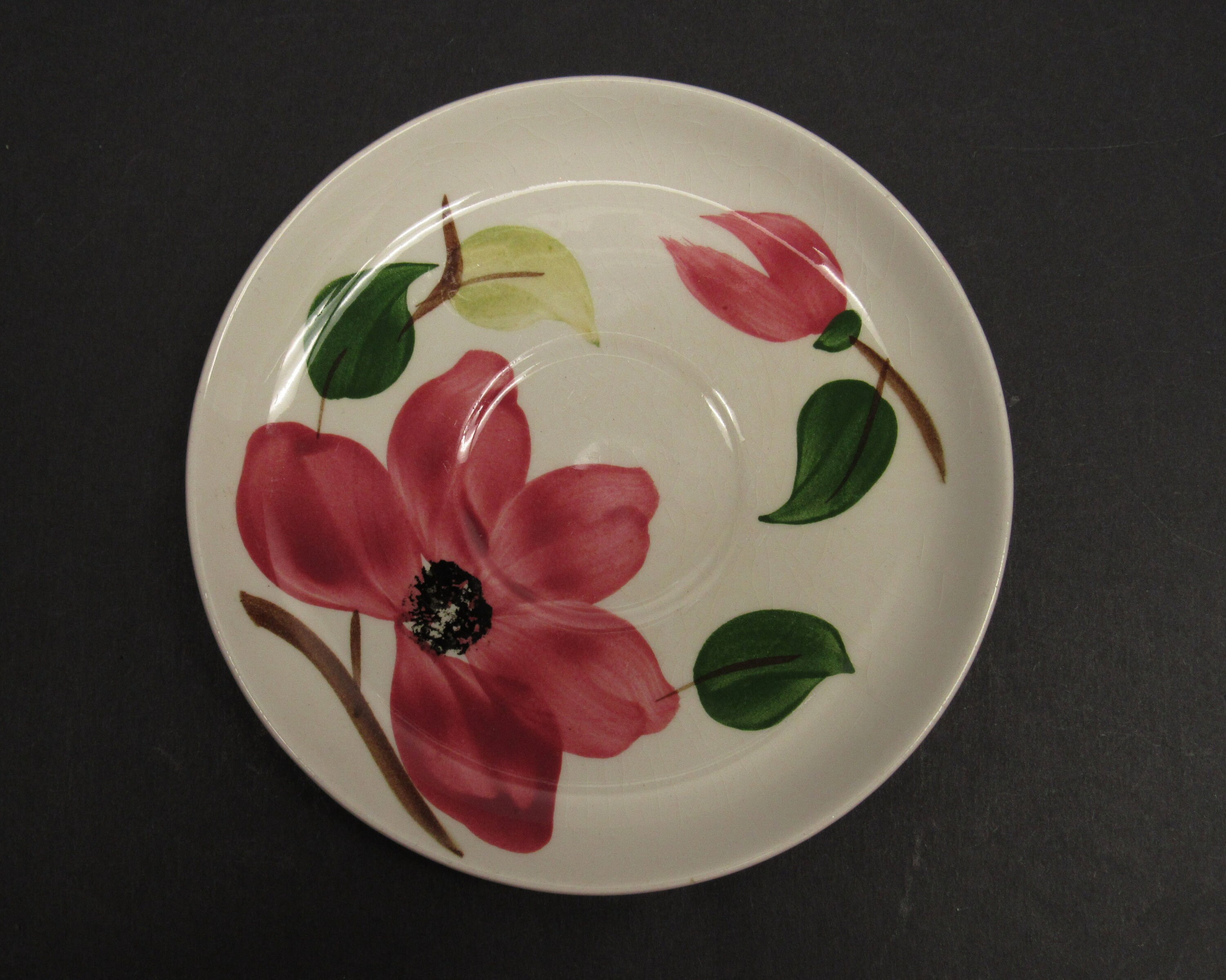 Vintage Pink Floral Blue Ridge Pottery Cups & Saucers, Set of 5 (E11000 ...