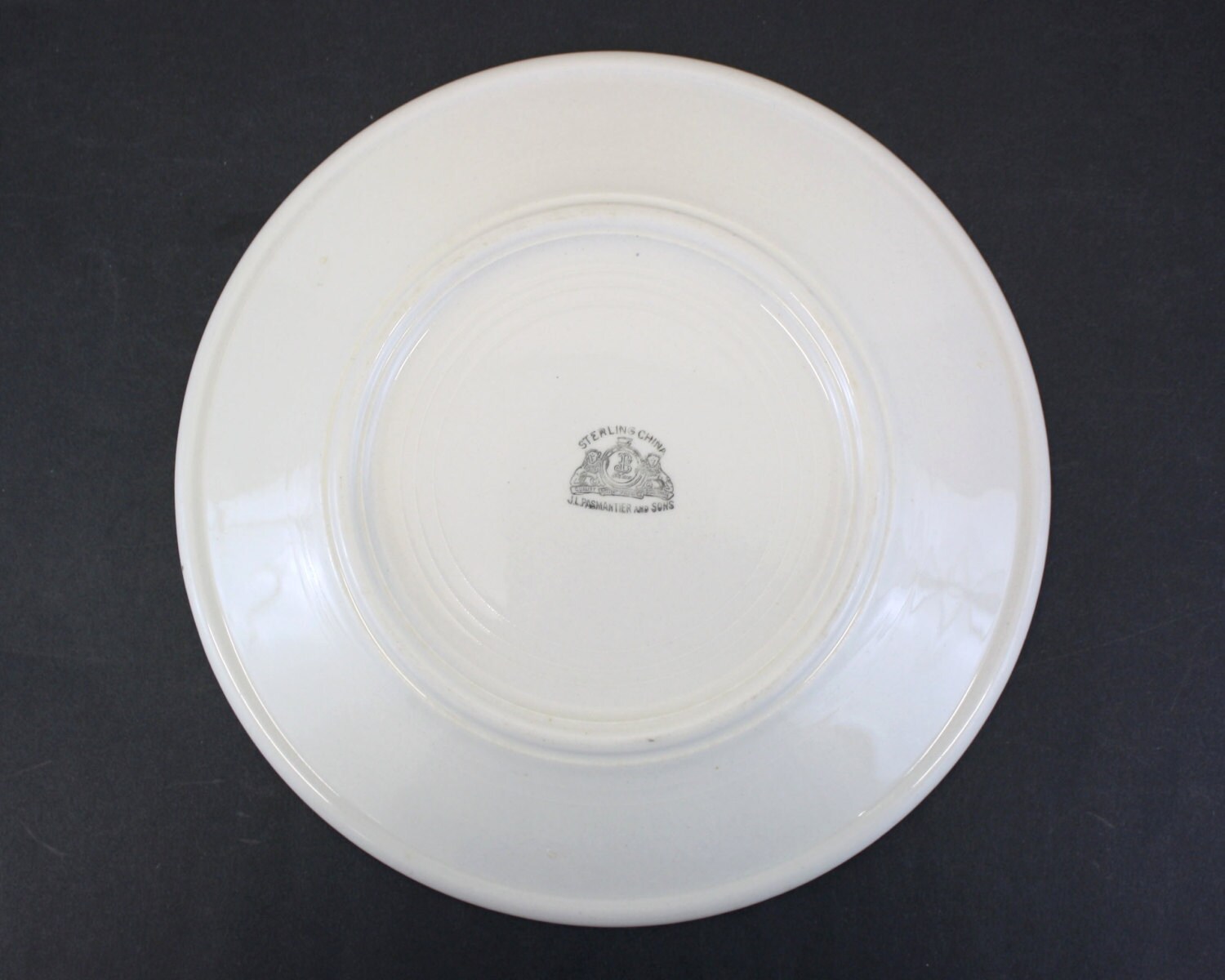 Vintage Sterling China Burgundy Banded Plate E5747 - Etsy