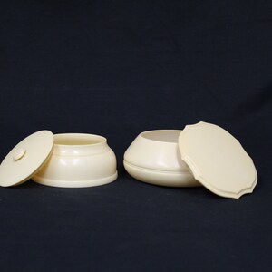 Vintage Dubarry Pyralin French Ivory Dresser Set of Two Lidded Boxes ...