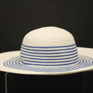 Vintage 1990's Ralph Lauren Sun Hat White and Blue Stripes (S340) - Etsy