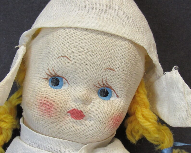 Vintage Handmade Dutch Girl Rag Doll E11643 | Etsy