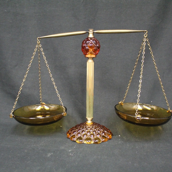 Vintage Amber Glass Scales - Etsy