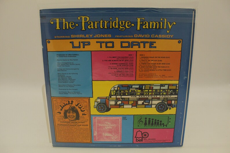 Vintage the Partridge Family 'up to Date' Vinyl Record Album Good ...
