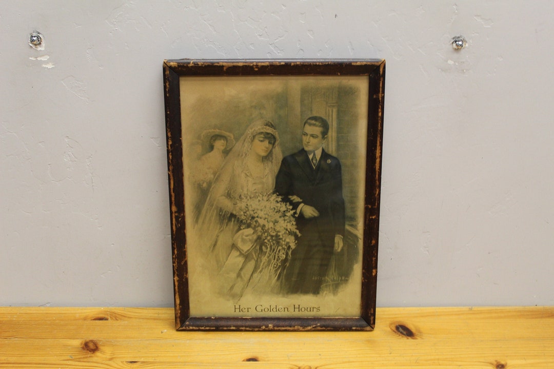Vintage Bride Orange Blossoms Framed Her Golden Hours Print by Lester ...