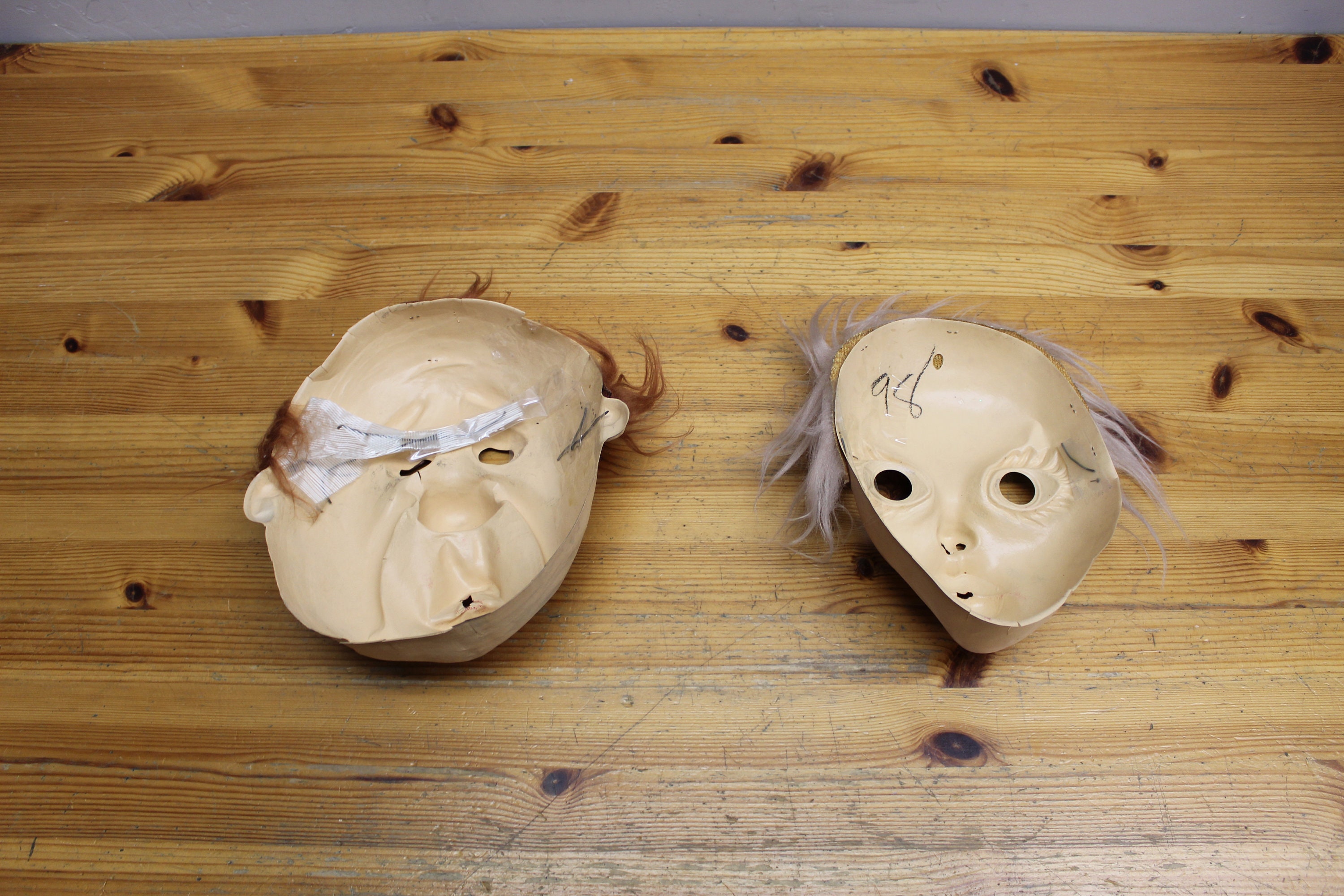 Vintage 50s Halloween Plastic Man and Woman Masks E13762 - Etsy