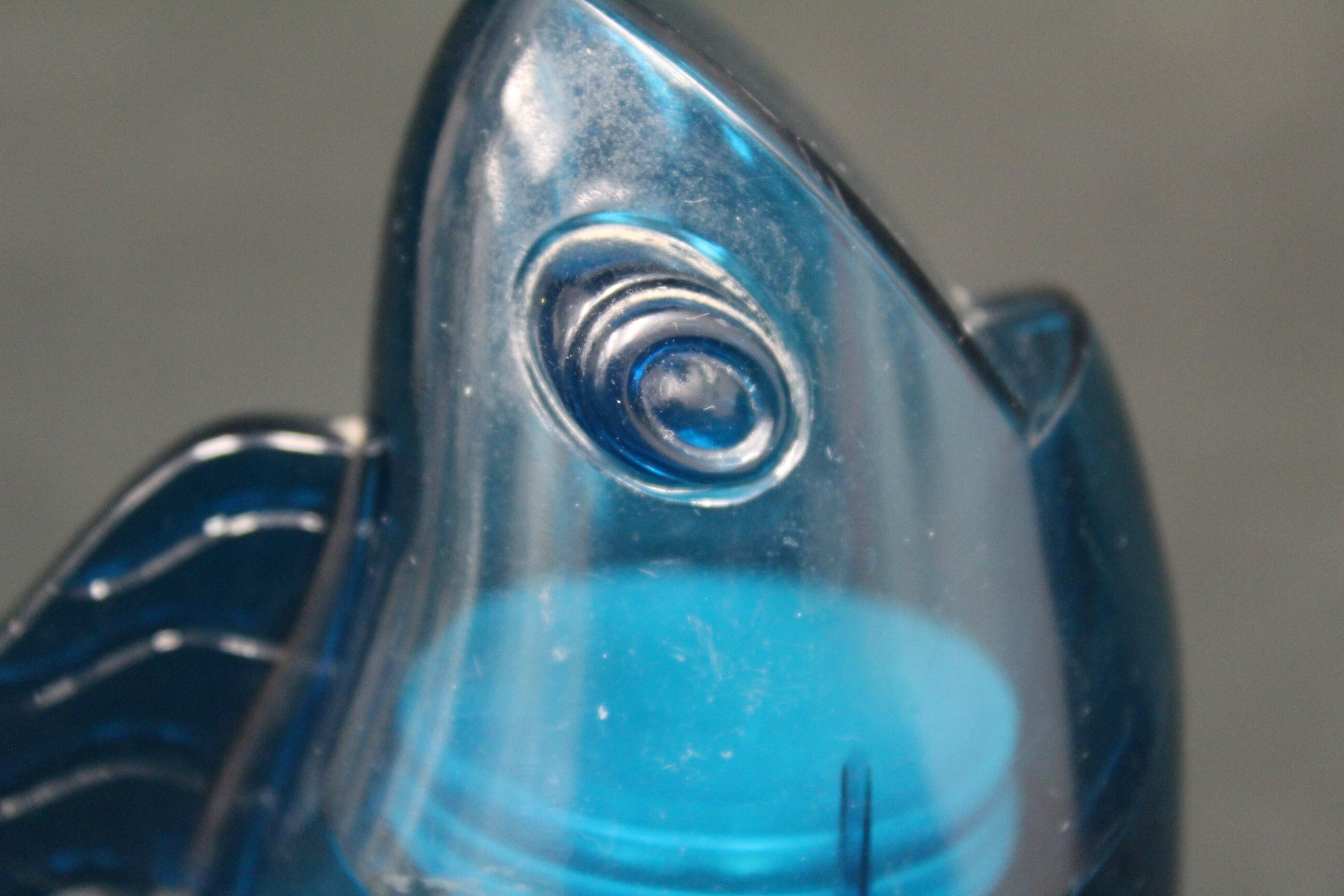 Vintage Avon 1970s Blue Glass Fish Shaped Bath Salts Bottle | Etsy