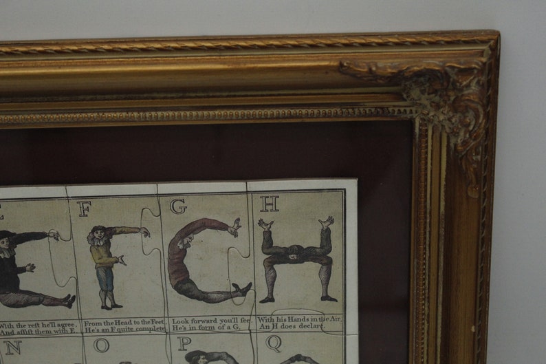 Vintage Williamsburg Alphabet Puzzle Framed (V8865) - Etsy