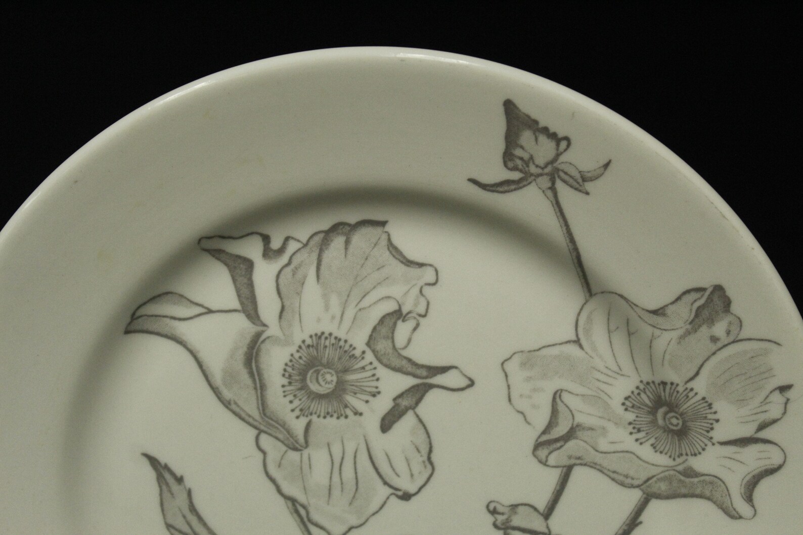 Vintage Caribe Restaurantware Gray Floral Poppy 1950s Dinner - Etsy