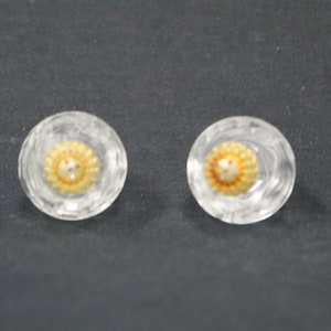 Vintage Etched Crystal Salt & Pepper Shakers With Plastic Caps (V584 ...