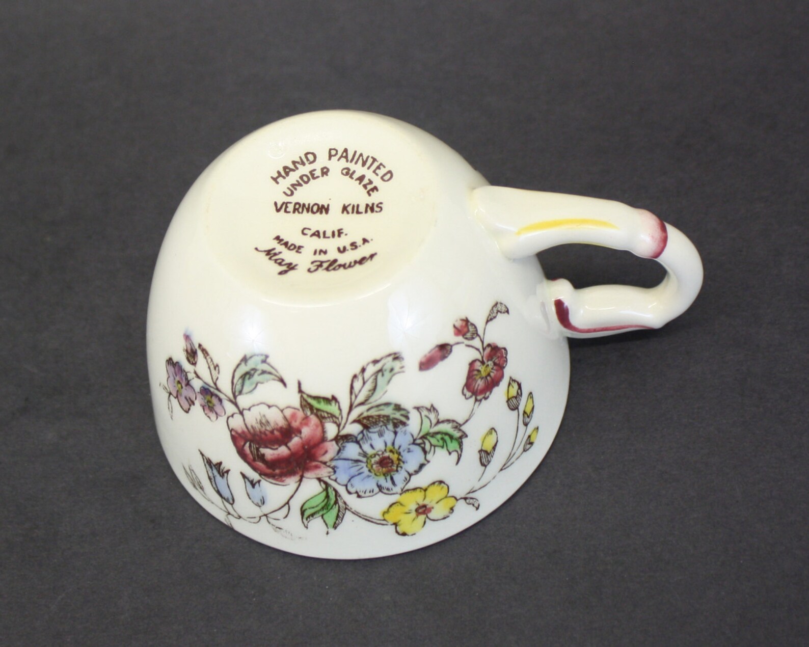 Vintage Vernon Kilns mayflower Cup & Saucer Set - Etsy