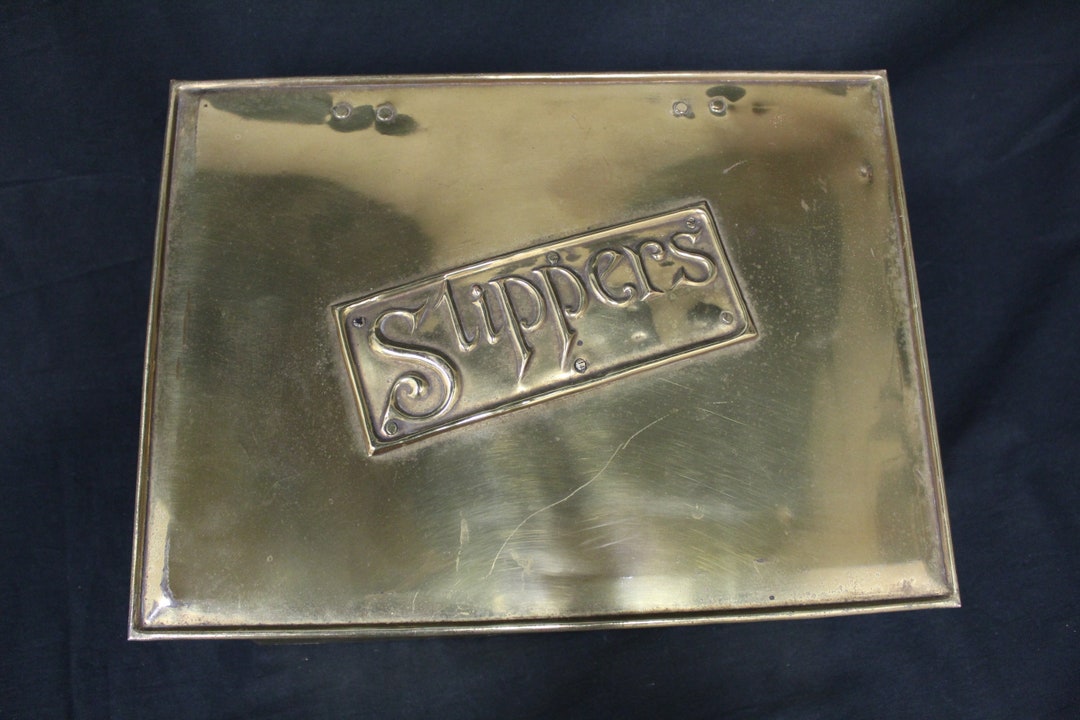 Vintage Large Brass Slipper Box With Viking Heads on Ends (V2033) - Etsy