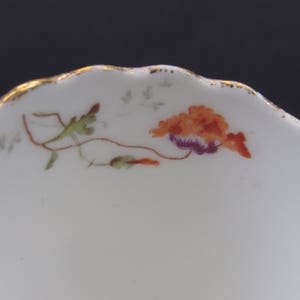 Vintage German Bone China Cup & Saucer With Orange Floral Motif (E9548 ...