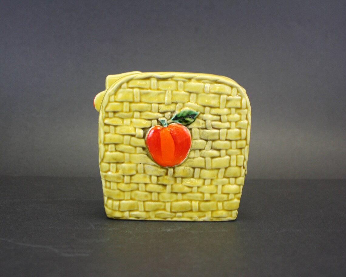 Vintage Lefton Basket Weave Fruit Napkin Holder E8978 | Etsy