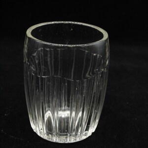 Vintage Clear Glass Ribbed Barrel Glasses Set of 3 V6198 - Etsy