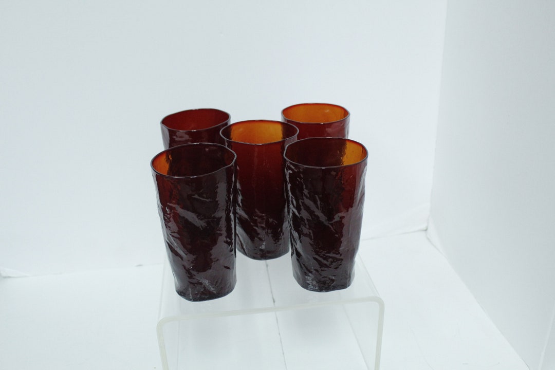 Vintage Seneca Driftwood Ruby Red Tumblers Set of Six (E11229) - Etsy