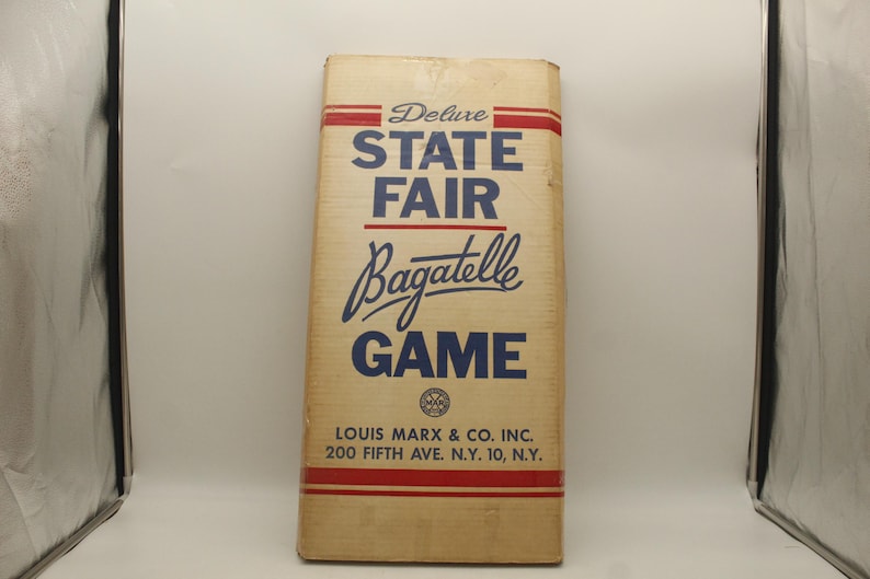 Vintage Louis Marx State Fair Table Pin Ball in Box Bagatelle Game ...