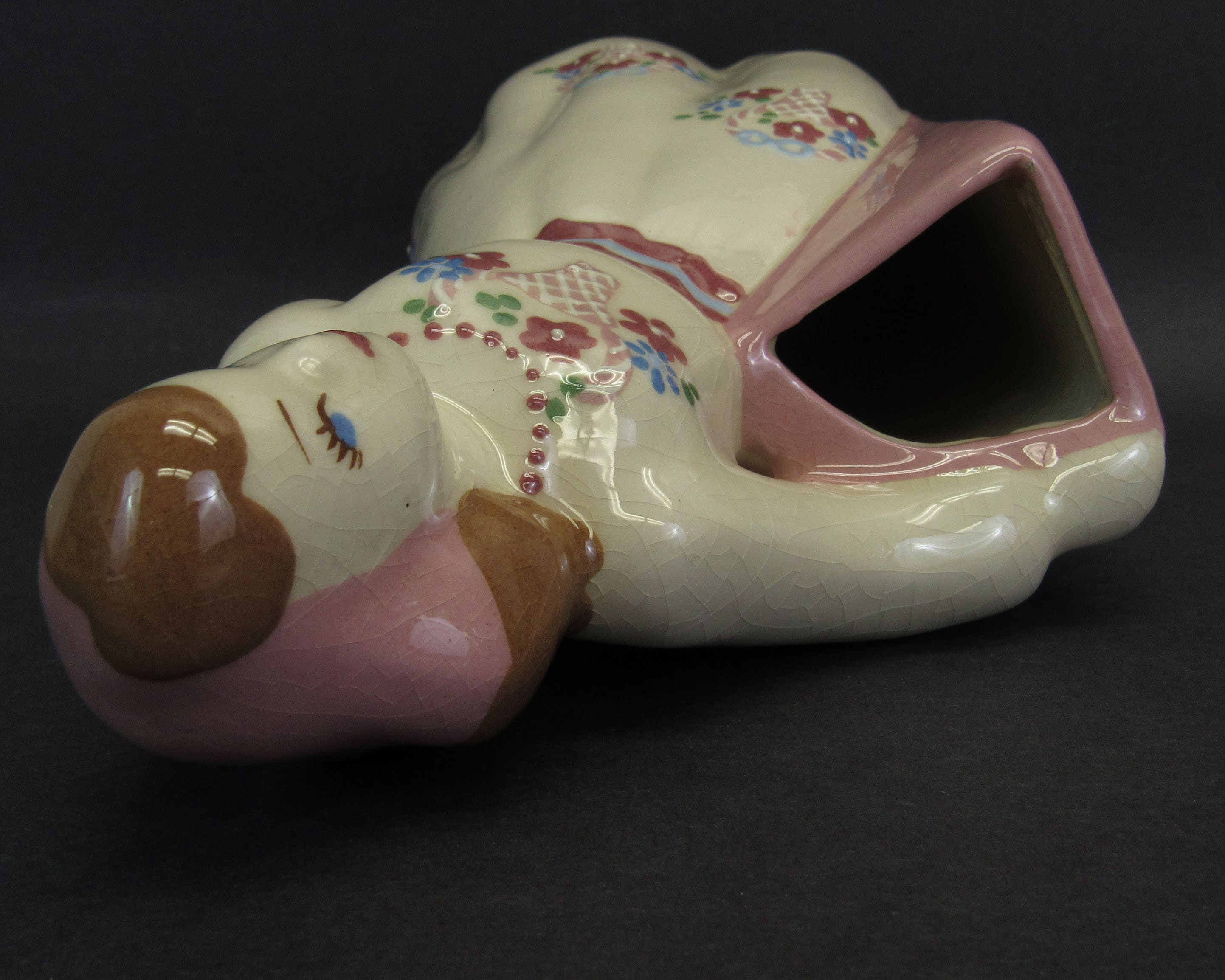 Vintage CA Pottery Tall Brunette Lady Vase (E10600) - Etsy