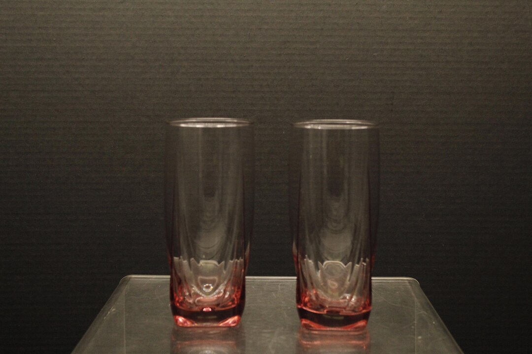 Vintage Libbey Violet Tall Pink Glasses, Set of Two (S1278) - Etsy