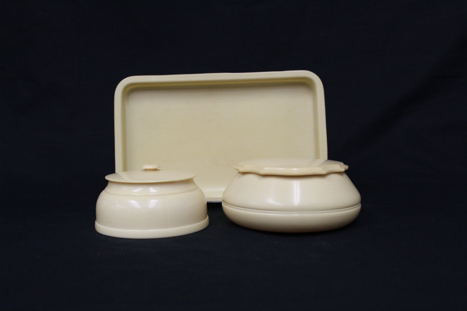 Vintage Dubarry Pyralin French Ivory Dresser Set of Two Lidded - Etsy