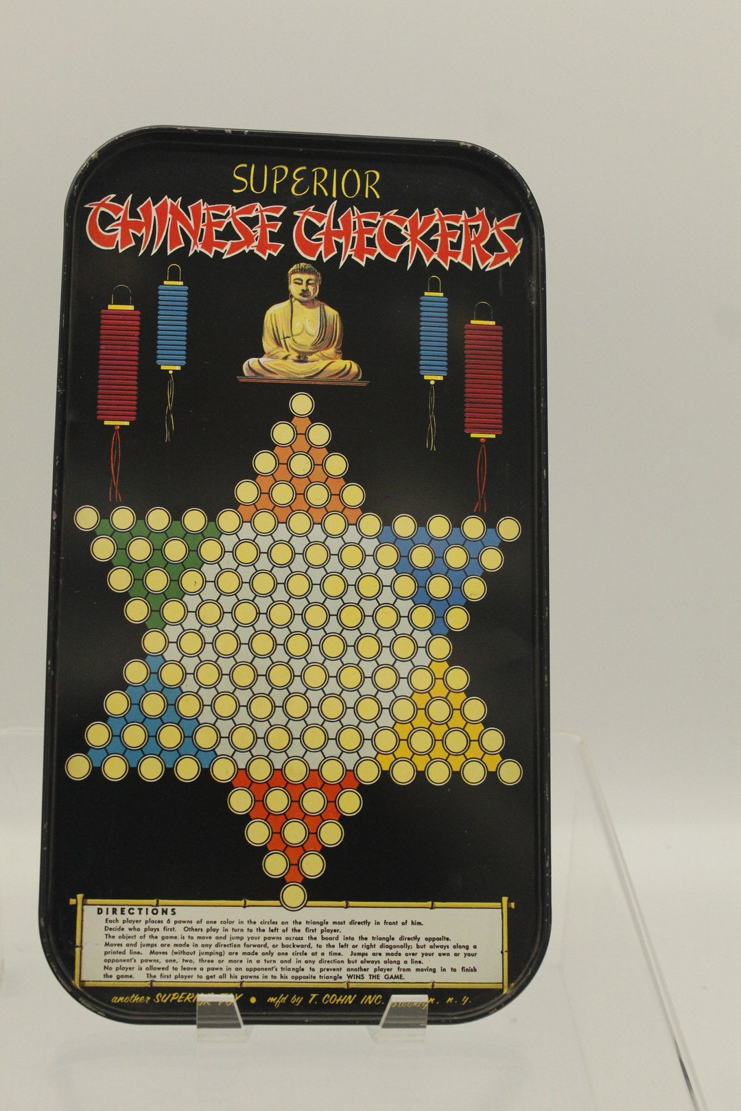 Vintage Superior Toy Chinese Checkers USA Tin Tray (S29) - Etsy