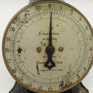 Vintage Antique Columbia Scale 24 Lb Family Scale USA (S1491) - Etsy