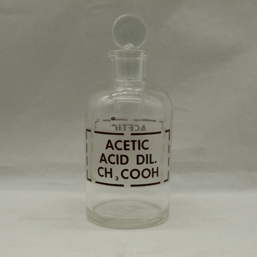 Vintage Pyrex USA Acetic Acid Bottle Apothecary (V8189) - Etsy