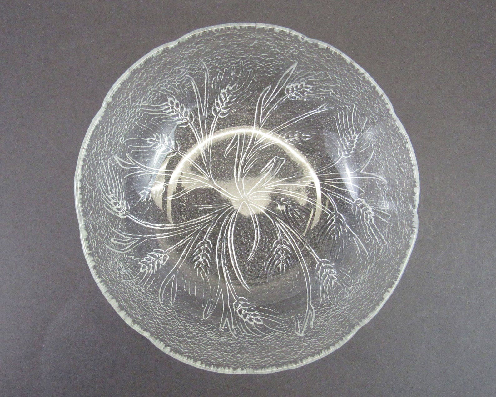 Vintage Clear Pressed Glass Wheat Pattern Nesting Bowls Set | Etsy