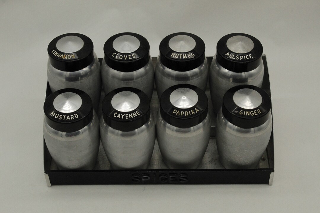 Vintage Kromex Aluminum Nine Piece 1950s Spice Rack (V1864) - Etsy