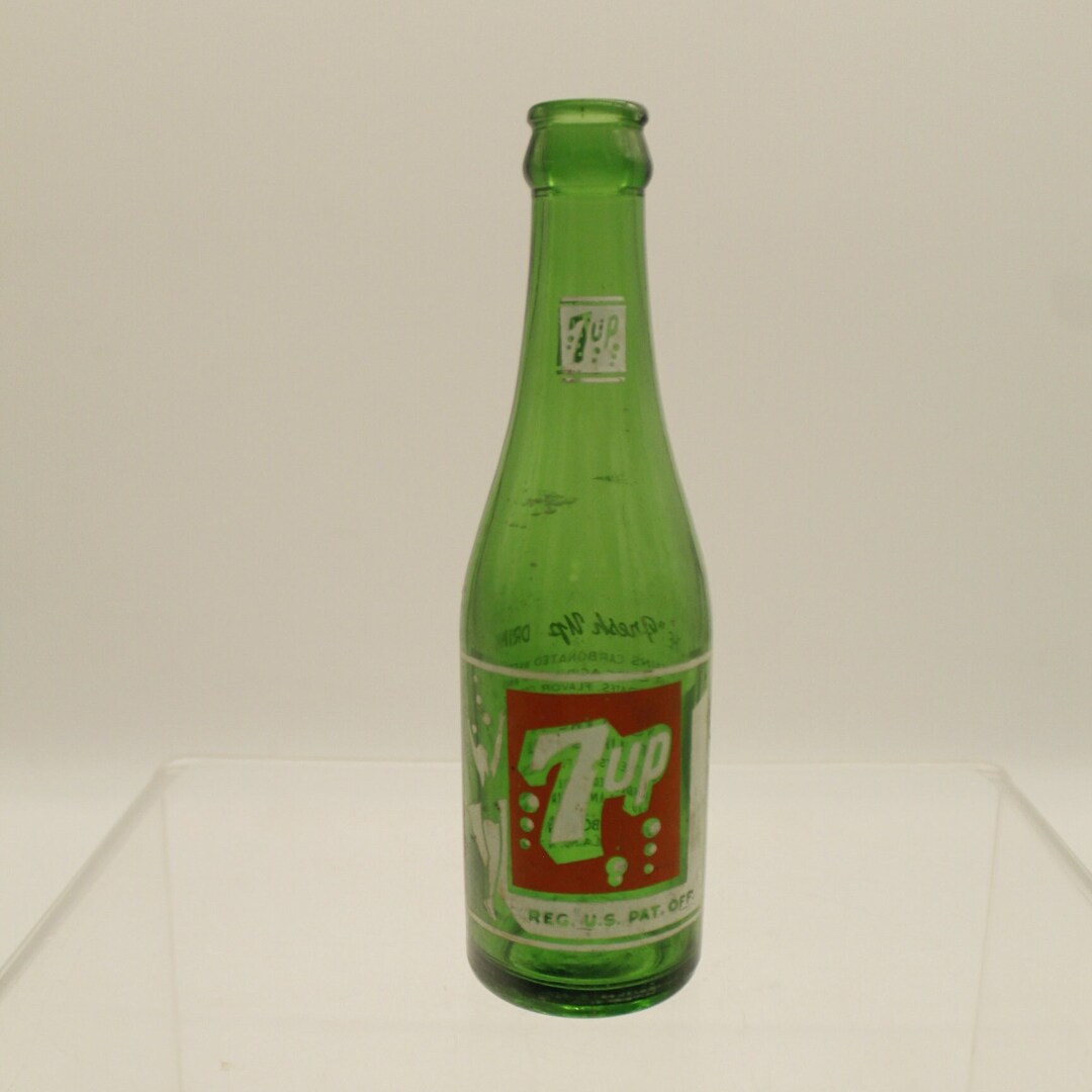 Vintage 7UP Grand Island Nebraska Green Bubbles Bottle (V10684) - Etsy