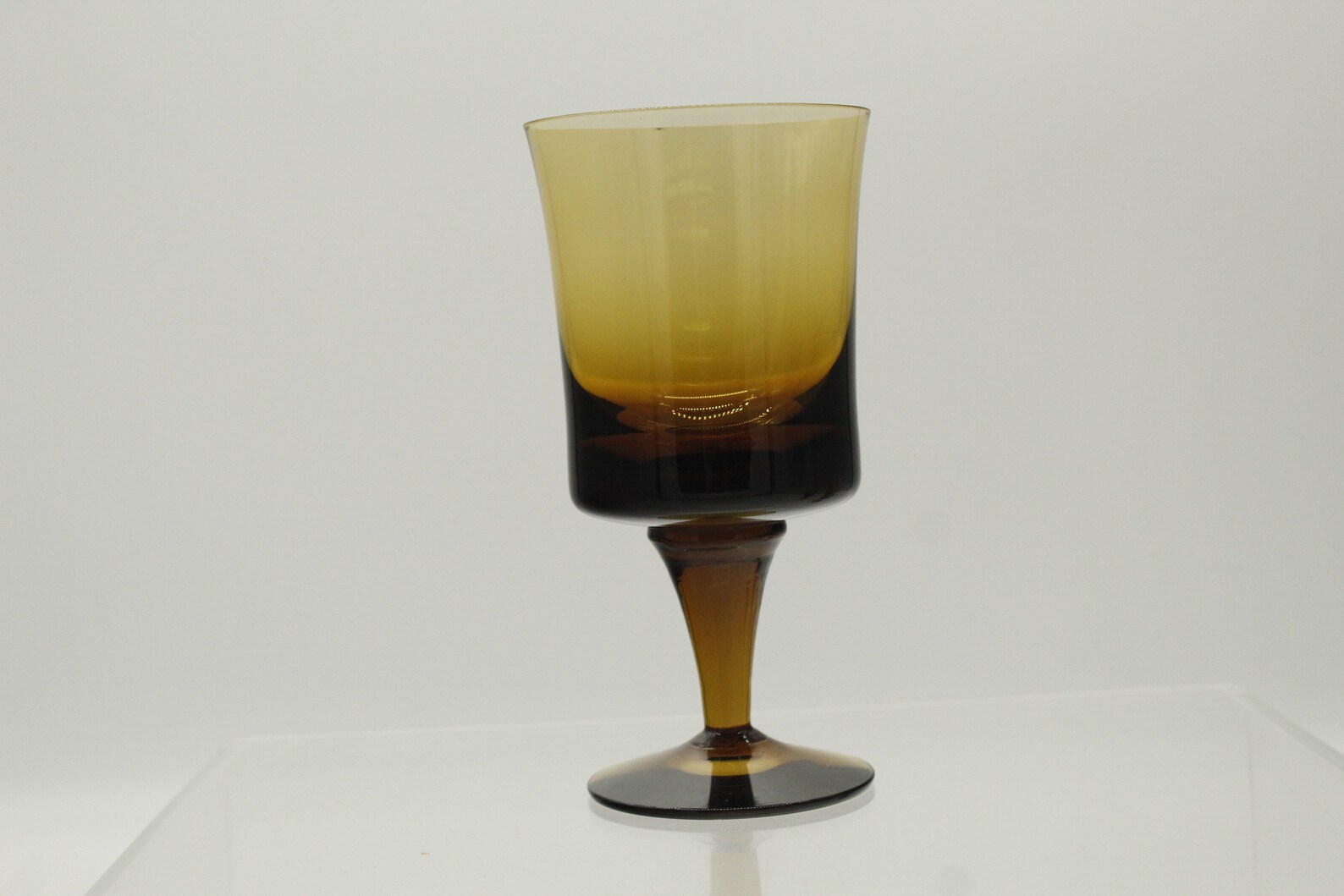 Vintage Brown Flared Wine Glasses Denby Arabesque Amber Set of Four ...