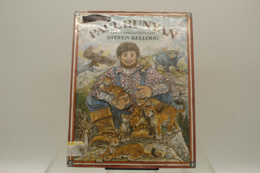 Vintage 1984 Marked Paul Bunyan Library Book by Steven Kellogg With ...