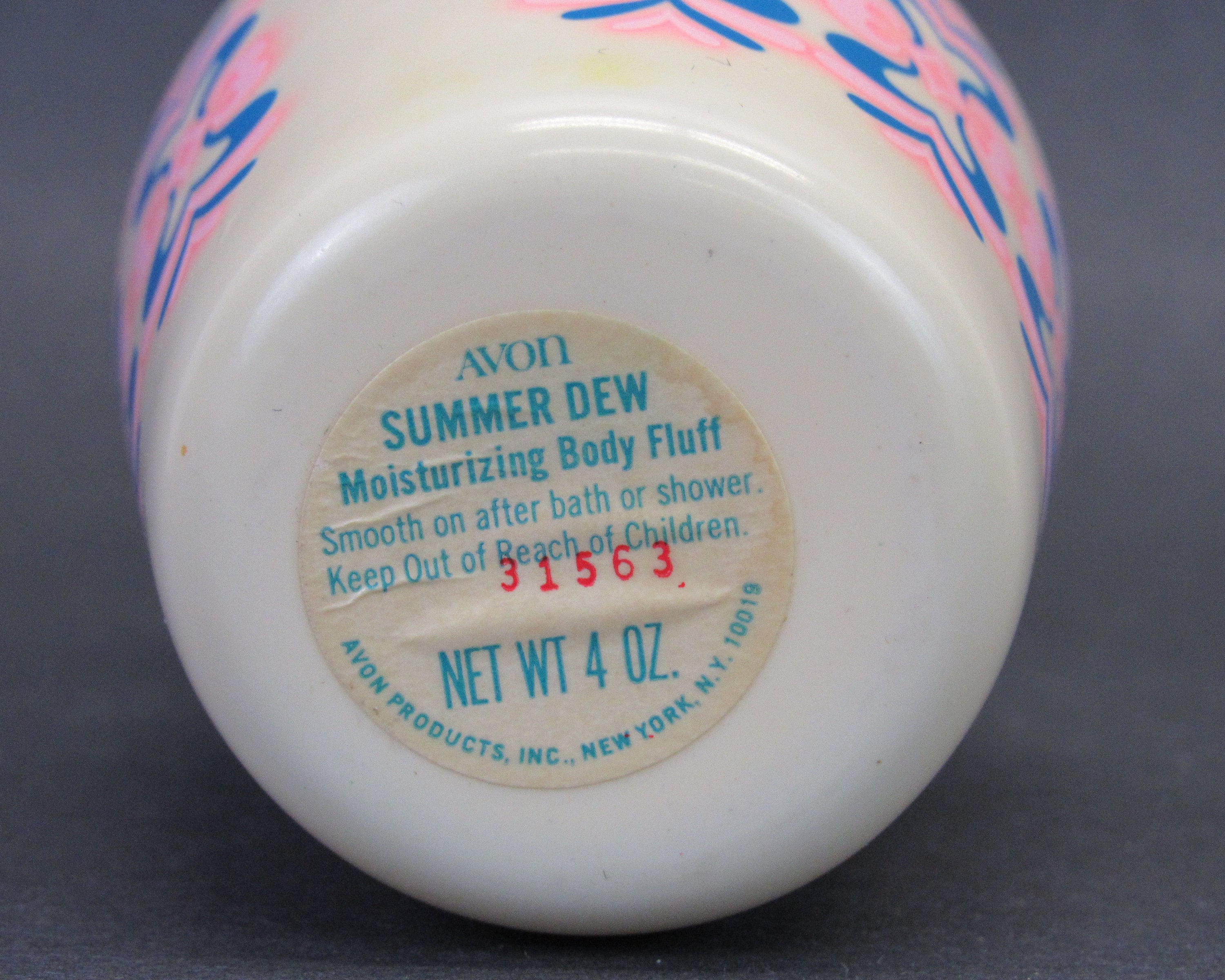 Vintage Avon Mod 'summer Dew' Body Fluff Bottle With | Etsy