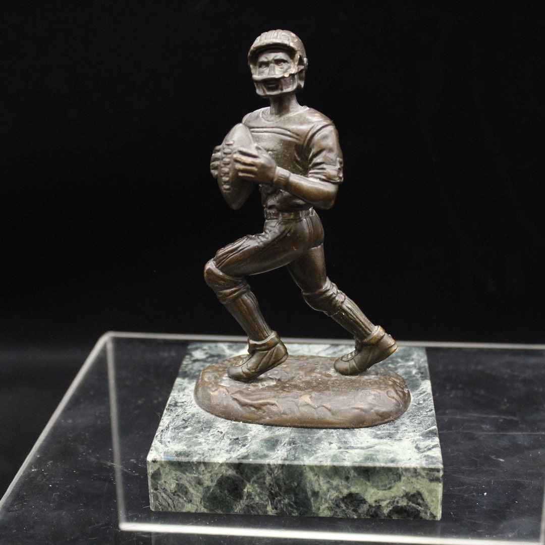 Vintage Bronze Football Player - Marble Base Andrea by Sadek (V7251) - Etsy