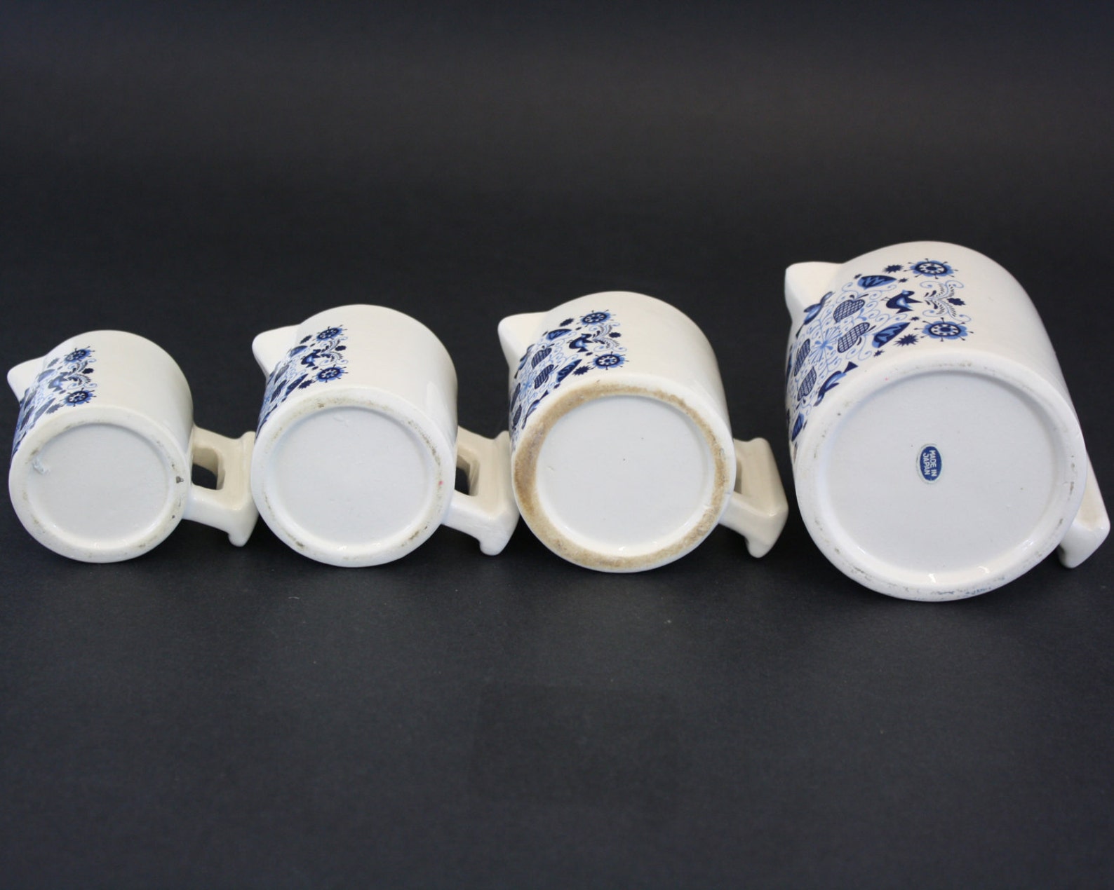 Vintage Blue Bird Measuring Cup Pitchers Set of 4 E6128 - Etsy