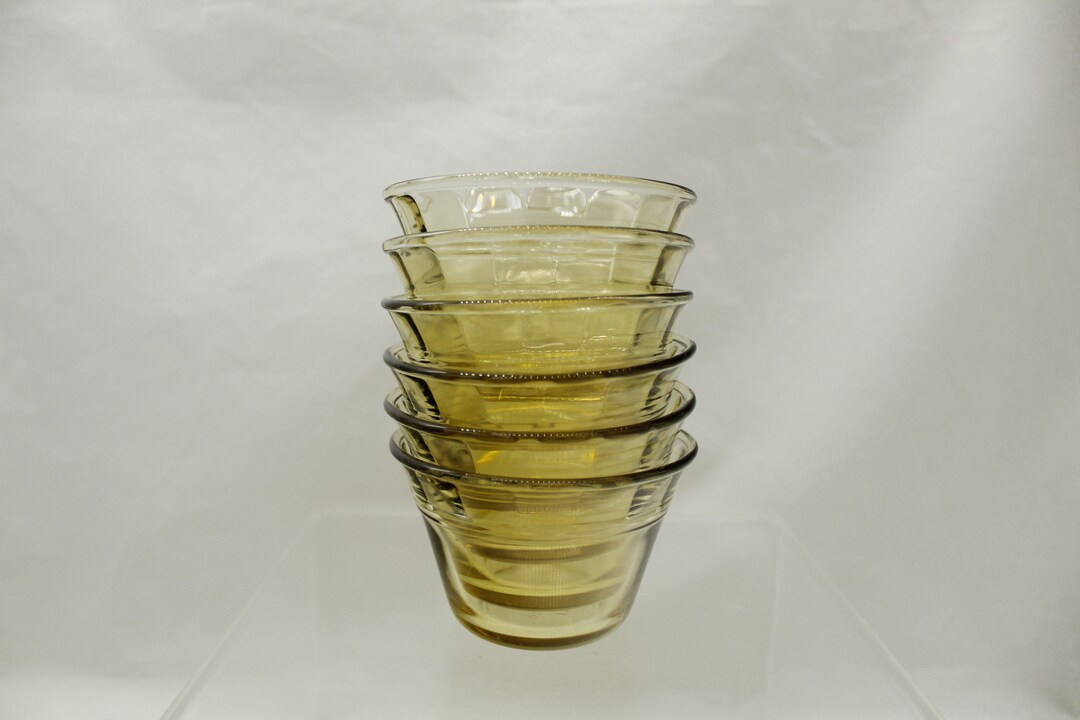 Vintage Yellow Glass Mexico Flan Custard Cups Set of Six (V8317) - Etsy