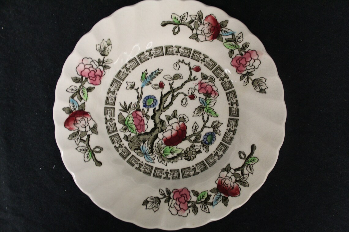 Vintage Staffordshire Myott 'indian Tree' Bread & - Etsy
