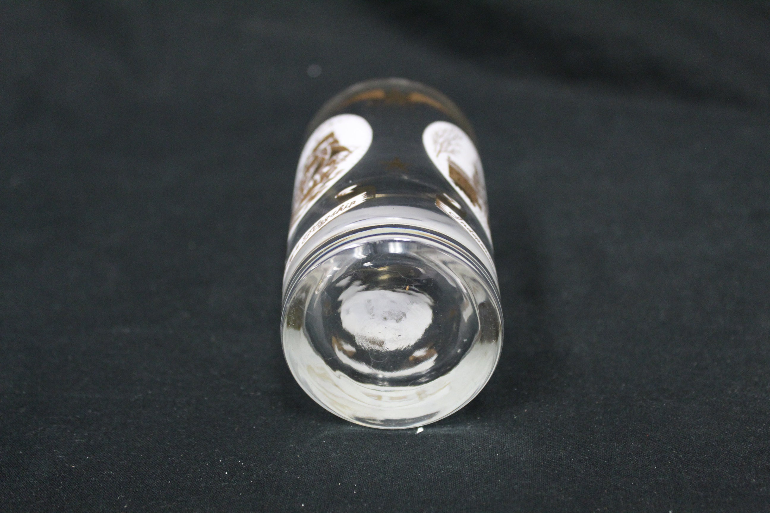 Vintage Andrew Jackson Black, Gold and White Bar Drinking Glasses ...