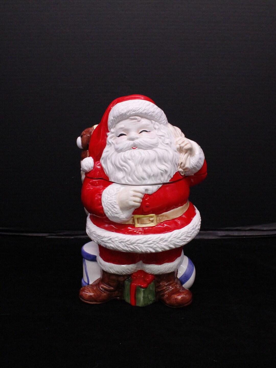 Vintage Enesco Santa Cookie Jar (S1997) - Etsy