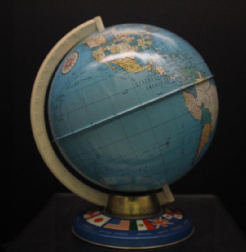 Vintage Globe With Country Flags on Base 1960s Ohio Art (S1683) - Etsy