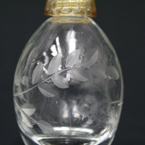 Vintage Etched Crystal Salt & Pepper Shakers With Plastic Caps (V584 ...