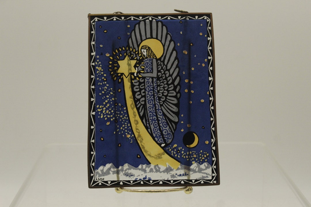 Vintage Metropolitan Museum Window Art of Angel, Star, and Moon by ...