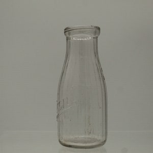 Vintage Crescent Milk Clear Bottle One Pint Registered (V8933) - Etsy