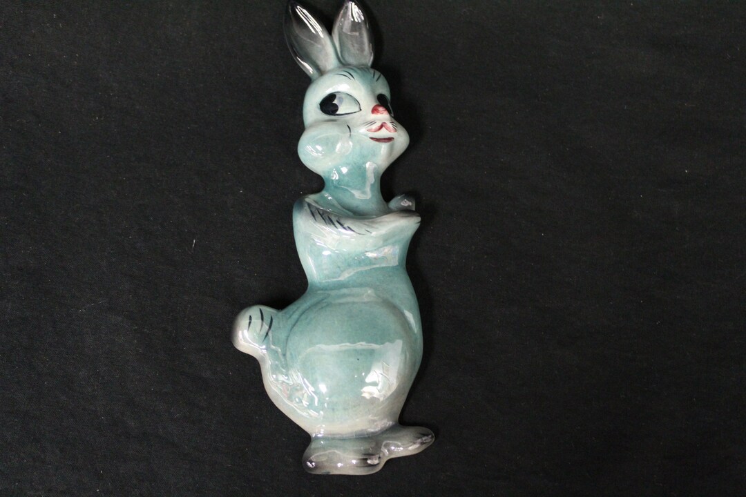 Vintage Iridescent Ceramicraft Blue Rabbit Wall Hanging (V6053) - Etsy