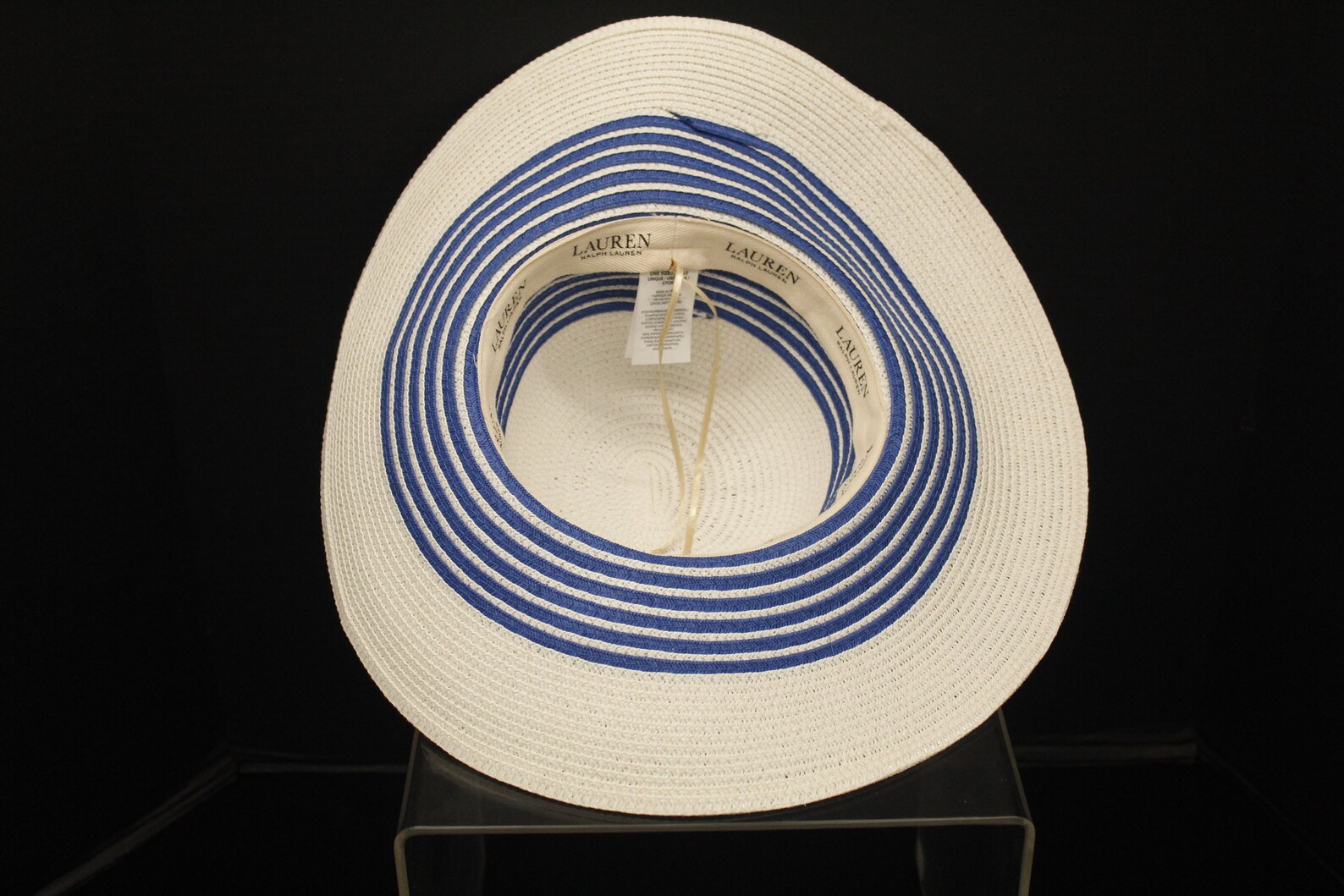 Vintage 1990's Ralph Lauren Sun Hat White and Blue Stripes (S340) - Etsy