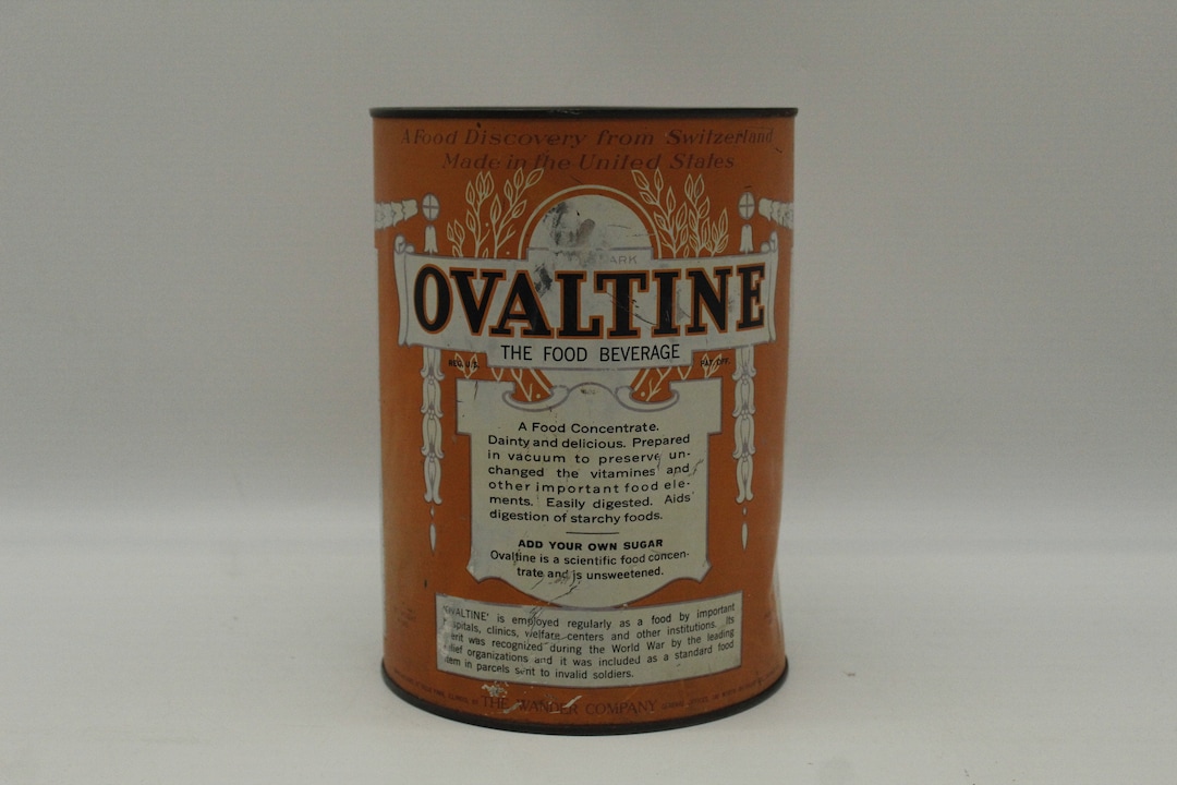 Vintage Ovaltine USA 1939 4lb Can Without Lid (V9881) - Etsy