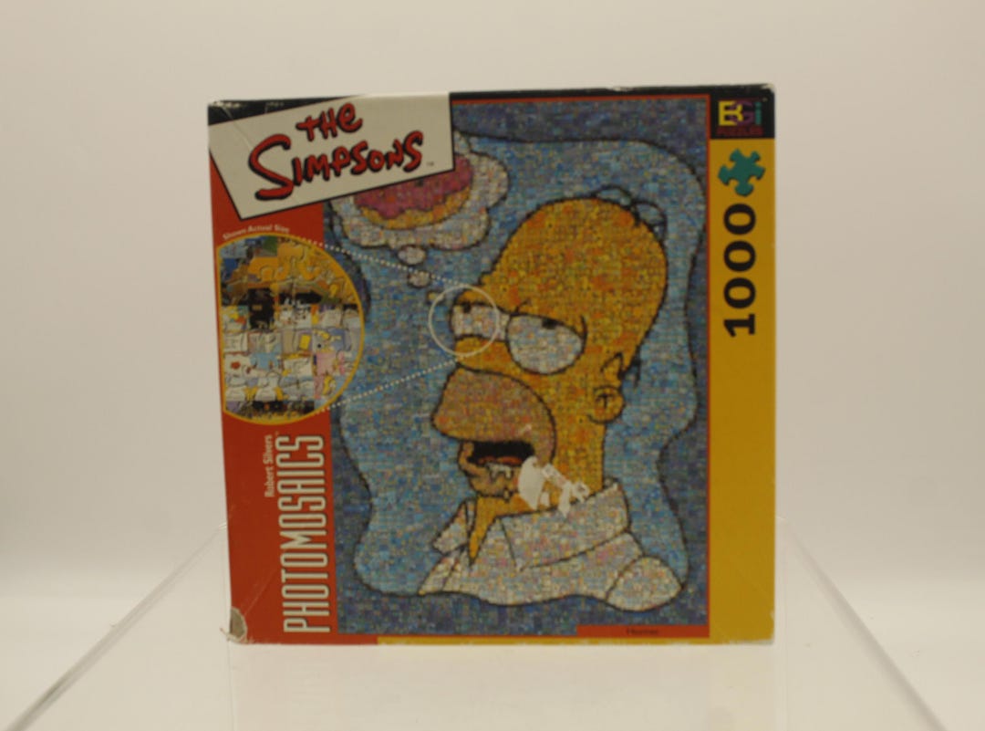 Vintage 2002 the Simpsons Homer Simpson 1000 Piece Photomosiacs Puzzle in Original Box S1086 - Etsy