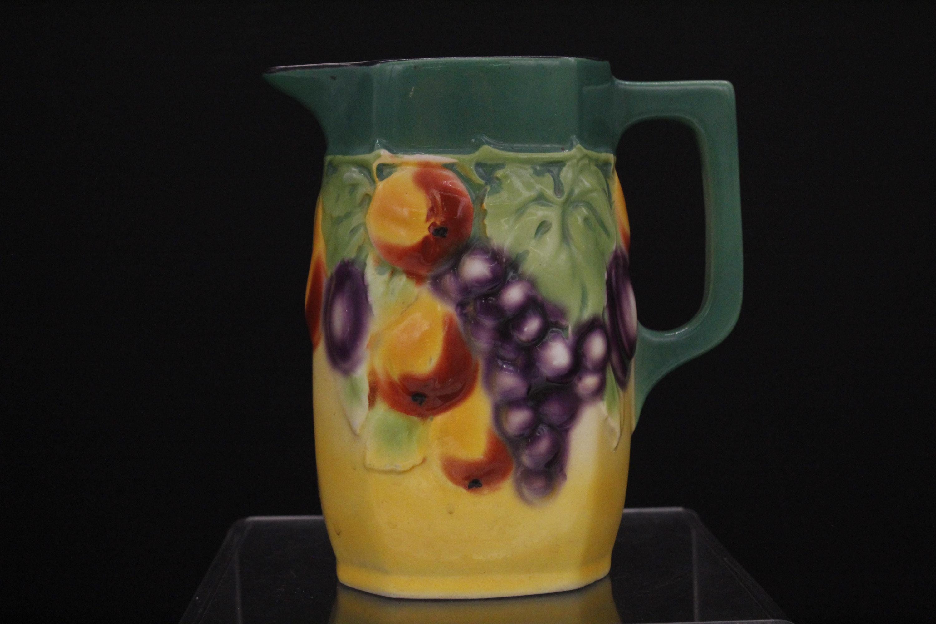 Vintage Bern B. Boch 1930’s Pitcher Hand Painted Czechoslovakian (S1864 ...